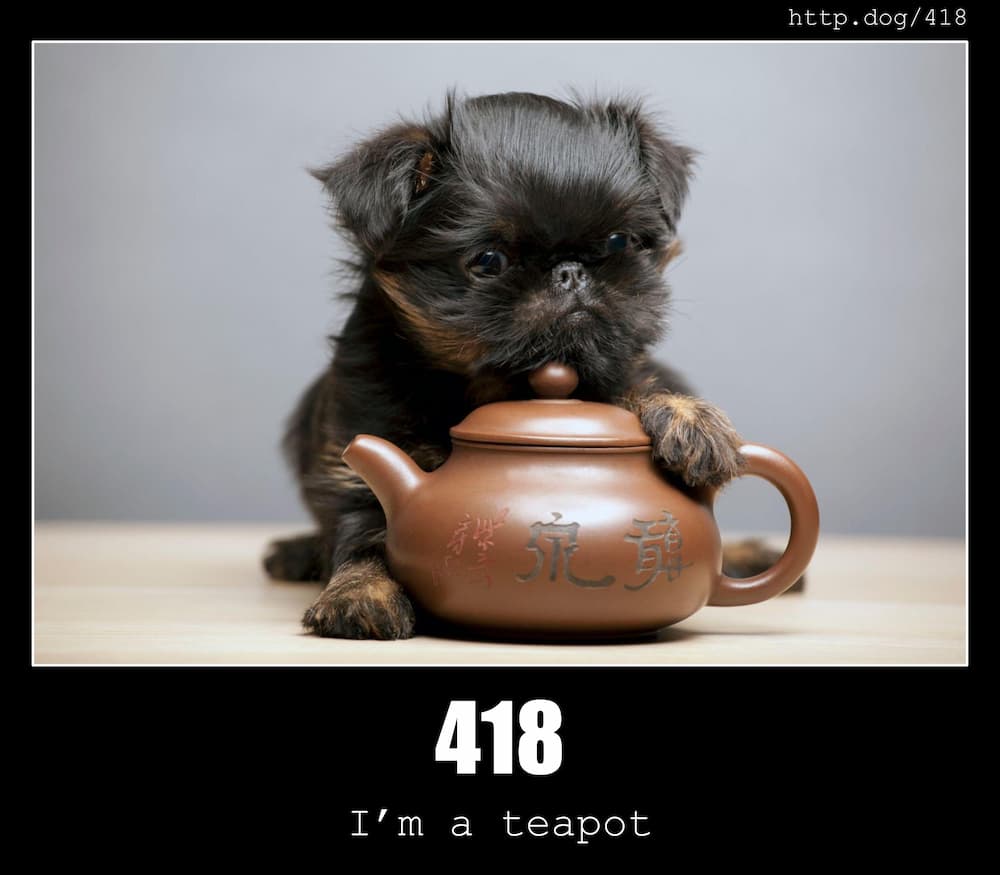 418 I m A Teapot HTTP Status Code And Dogs 